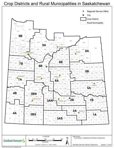 Saskatchewan harvest by Crop Districts and Rural Municipalities - Solar ...